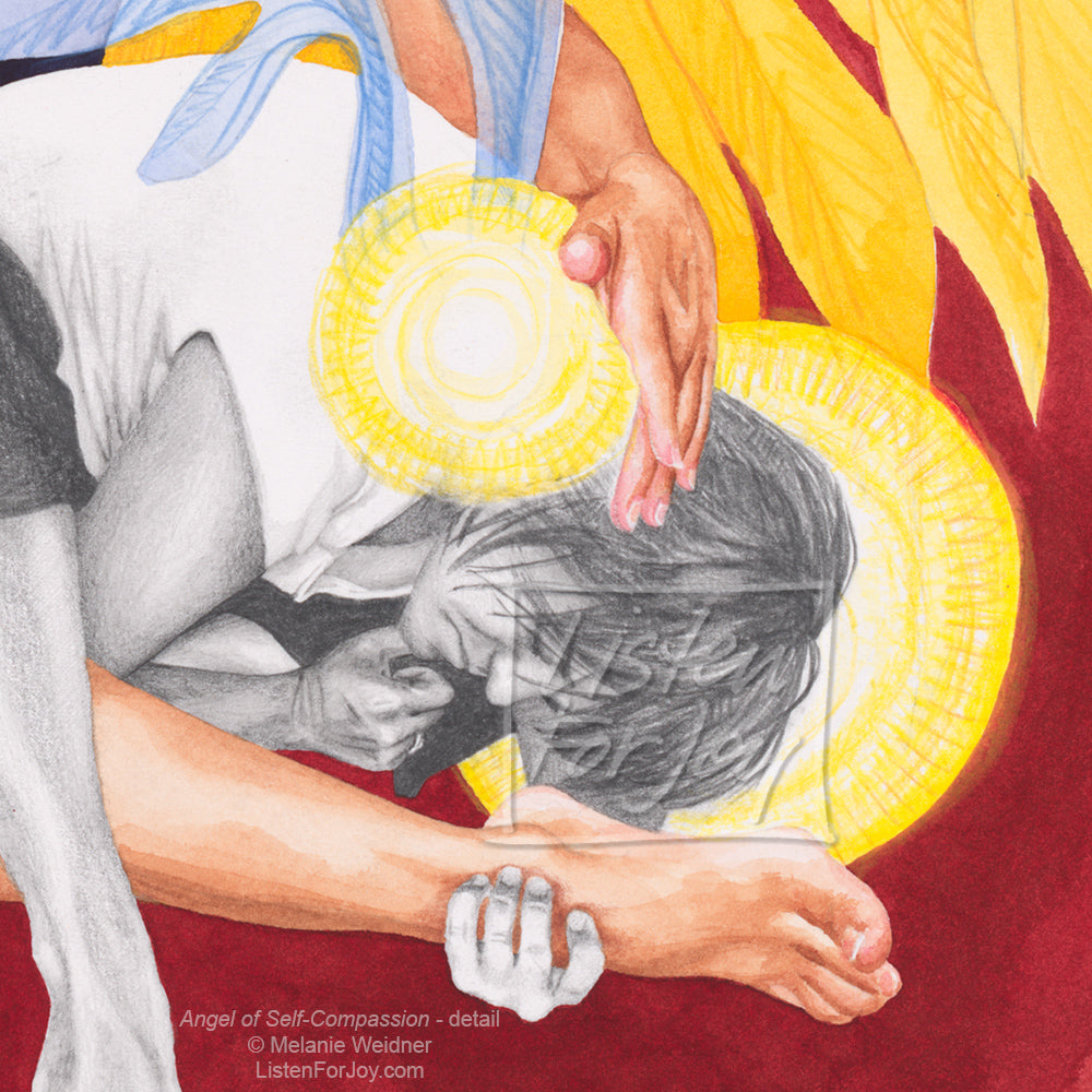 Product: Angel of Self-Compassion | Listen For Joy | Spiritual Art