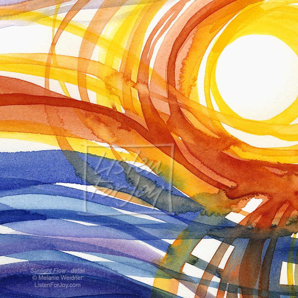 Original Art: Sunlight Flow | Listen For Joy | Spiritual Art