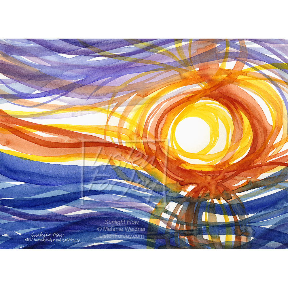 Original Art: Sunlight Flow | Listen For Joy | Spiritual Art